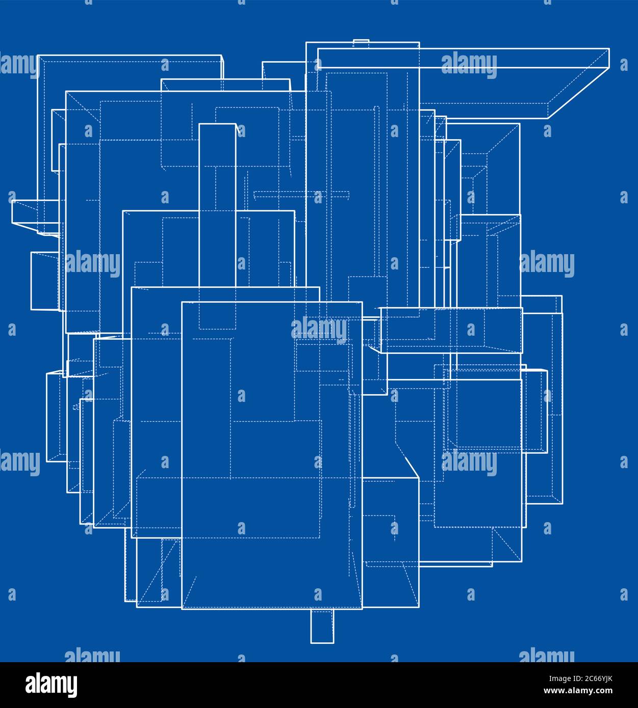 Wireframe Boxes. Sketch style Stock Photo - Alamy