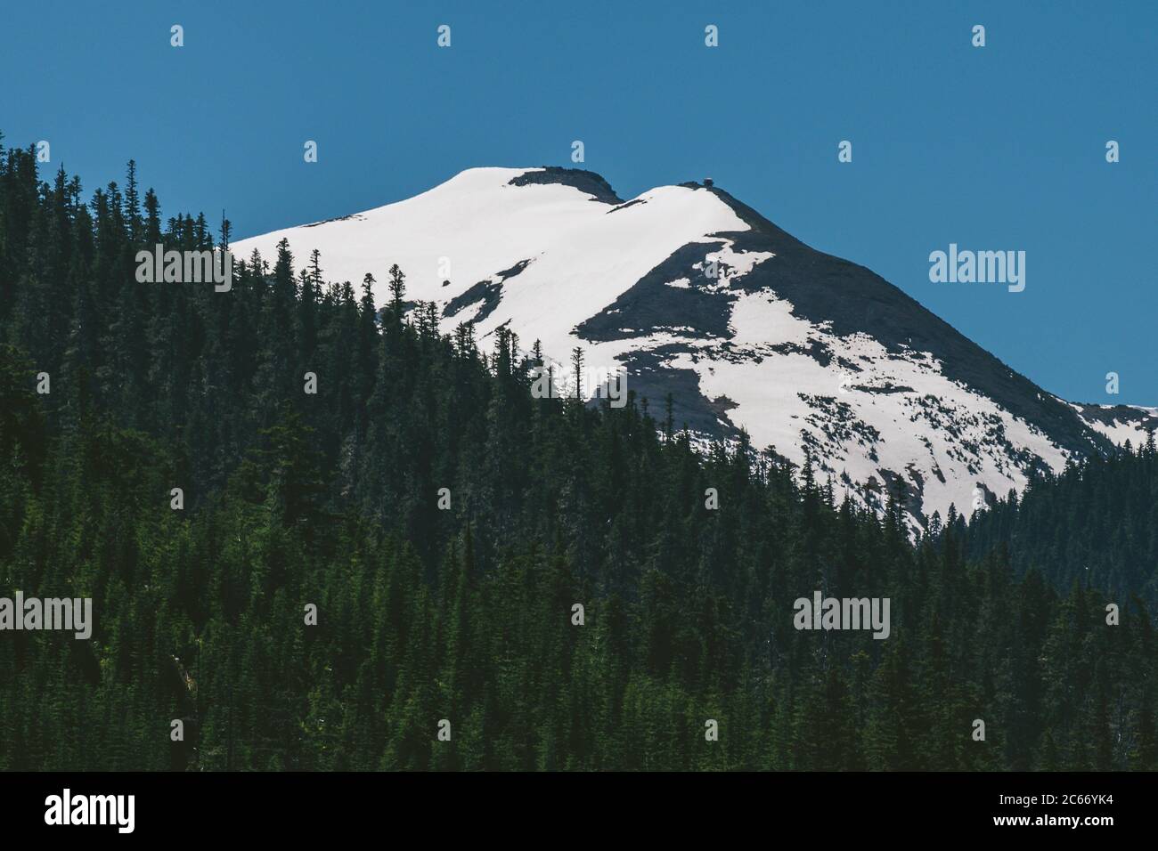 Mt Fremont With Fire Lookout and Blue Sky Stock Photo - Alamy