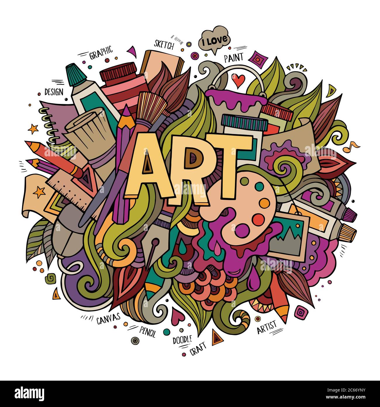 Art hand lettering and doodles elements Stock Vector Image & Art - Alamy