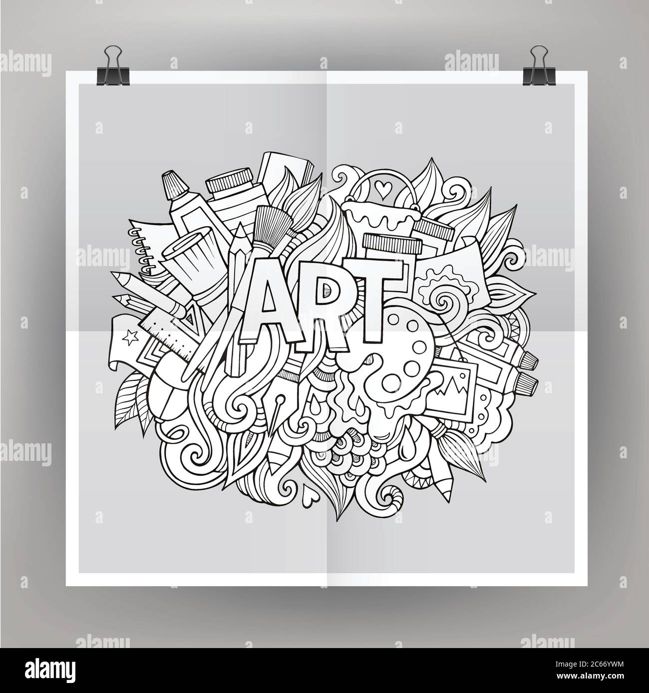 Art hand lettering and doodles elements Stock Vector Image & Art - Alamy