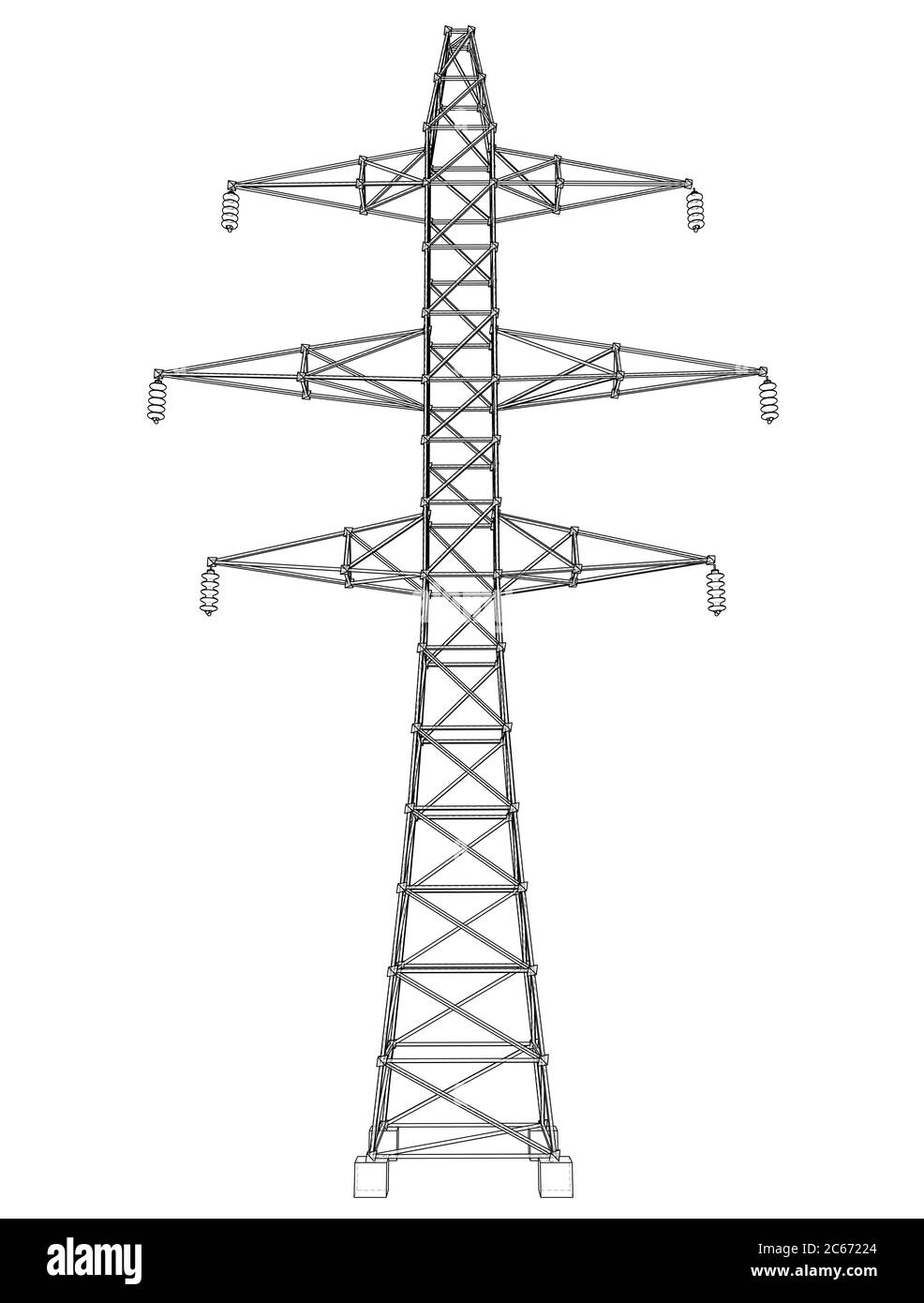 Electric pylon or electric tower concept Stock Photo - Alamy