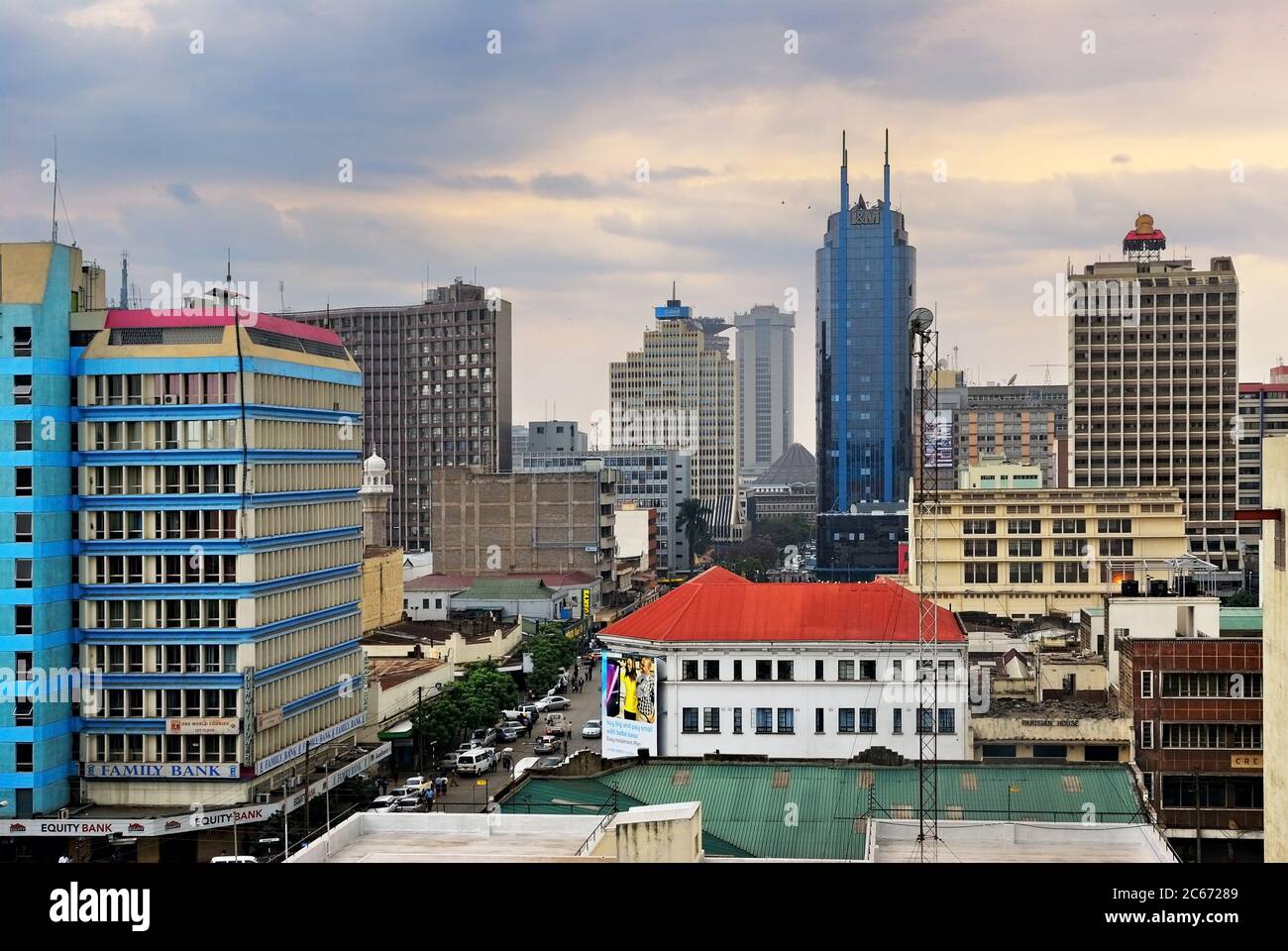 NAIROBI - AUG 24: Central business district and skyline on August 24 ...