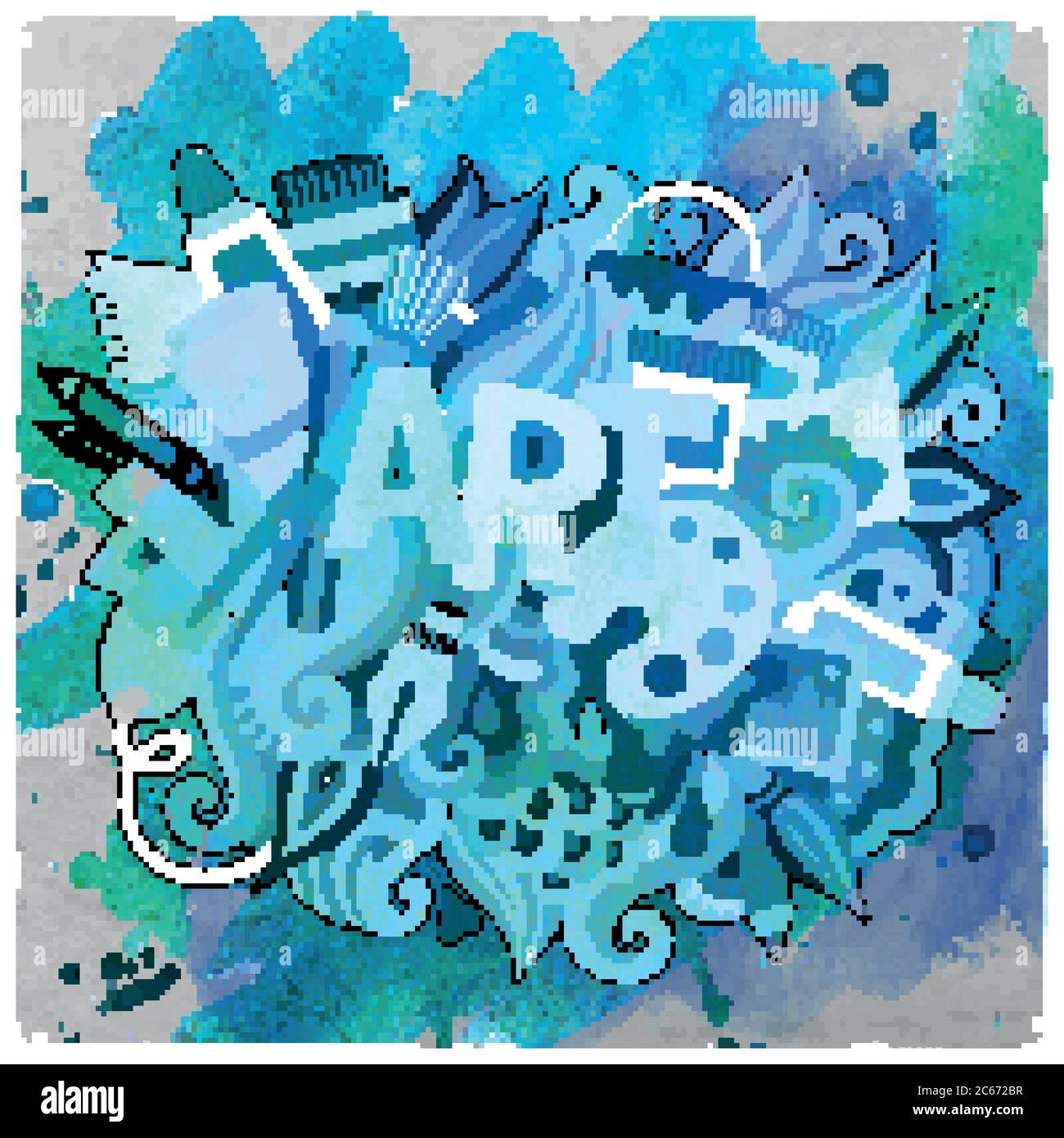 Cartoon vector hand drawn Doodle Art illustration Stock Vector Image ...