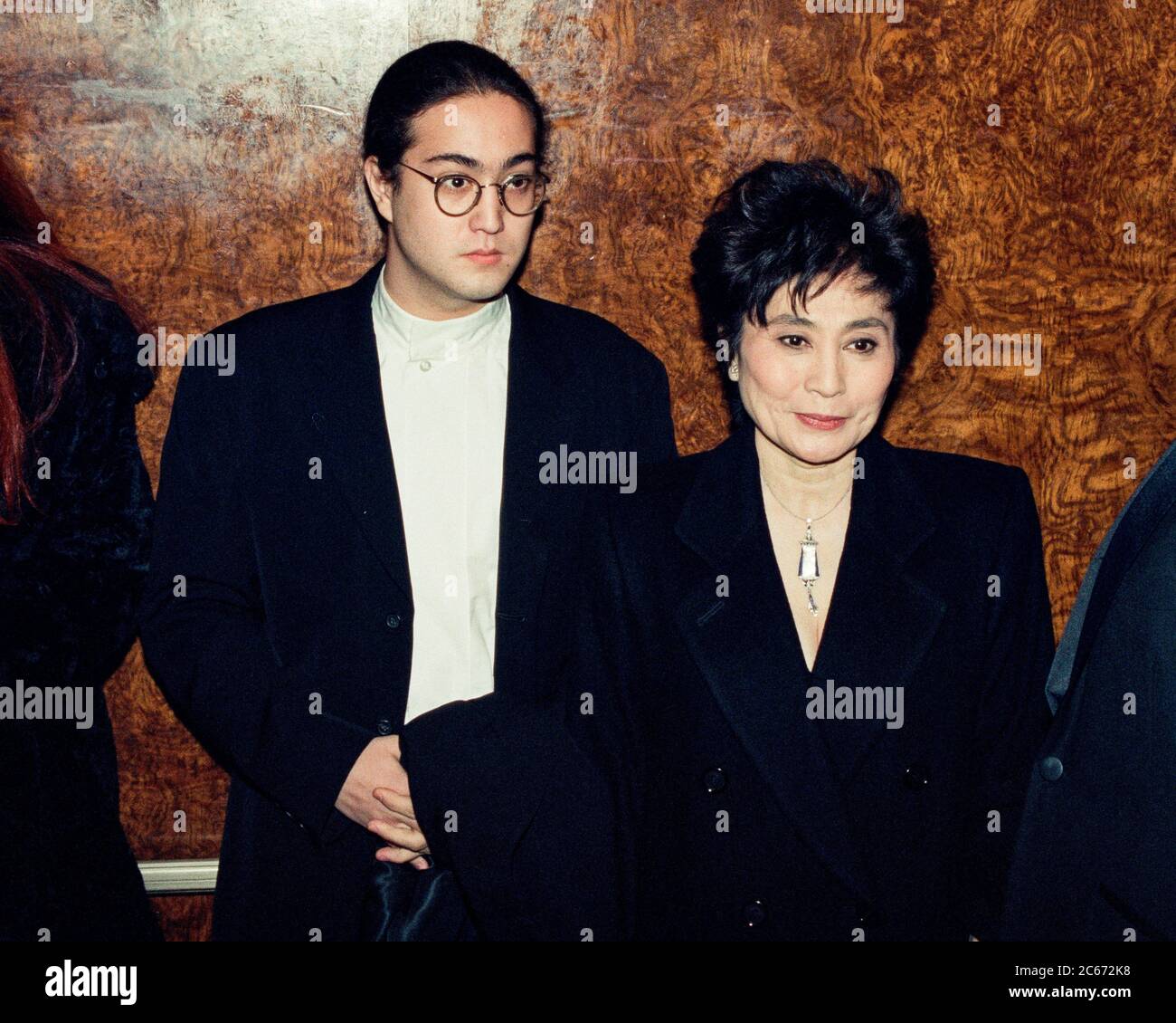 Sean Lennon and Yoko Ono attend the Rock and Roll Hall of Fame ceremony ...