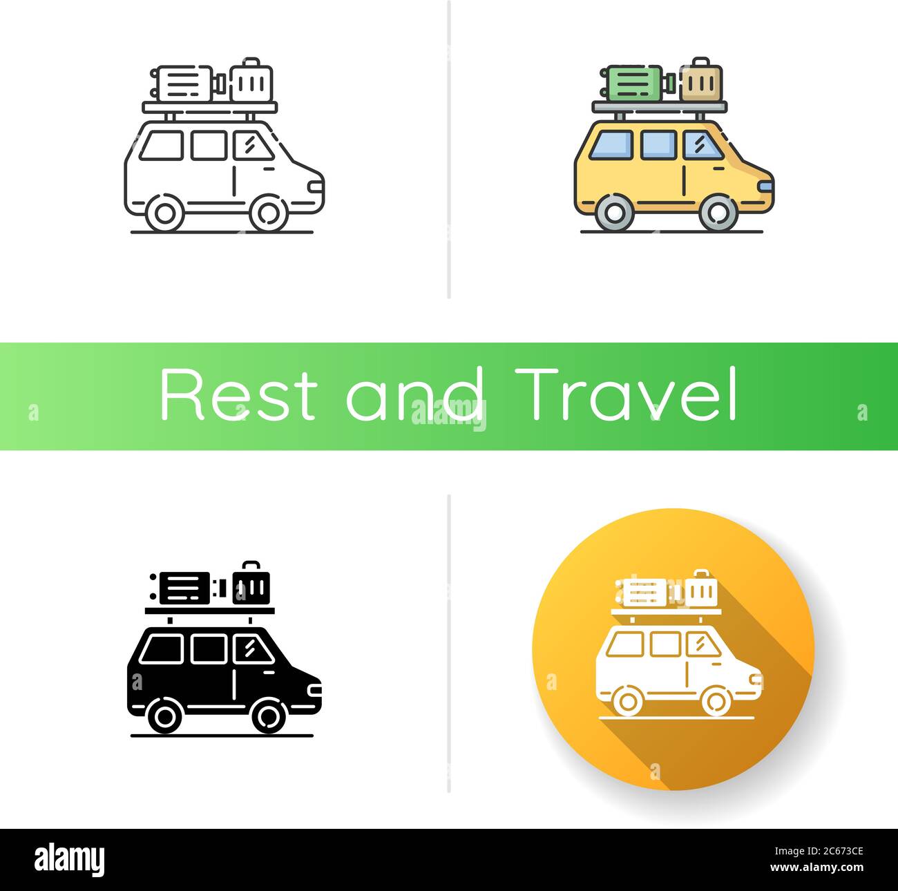 Road trip icon. Linear black and RGB color styles. Budget tourism ...