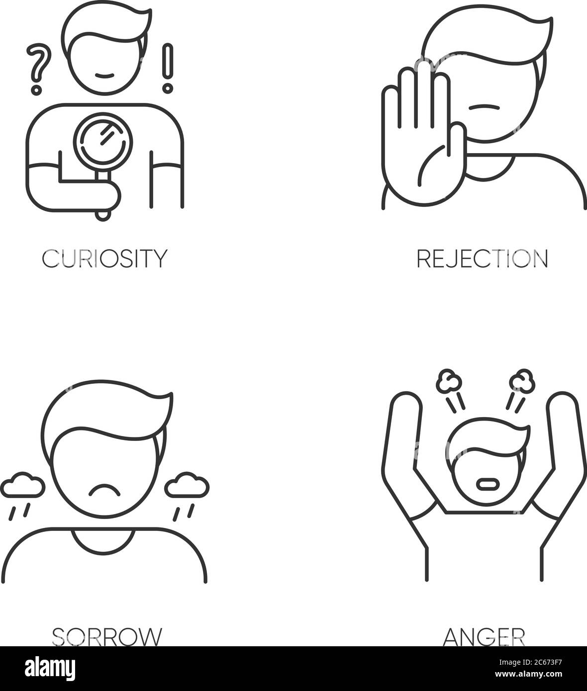 Sad refusal Stock Vector Images - Alamy