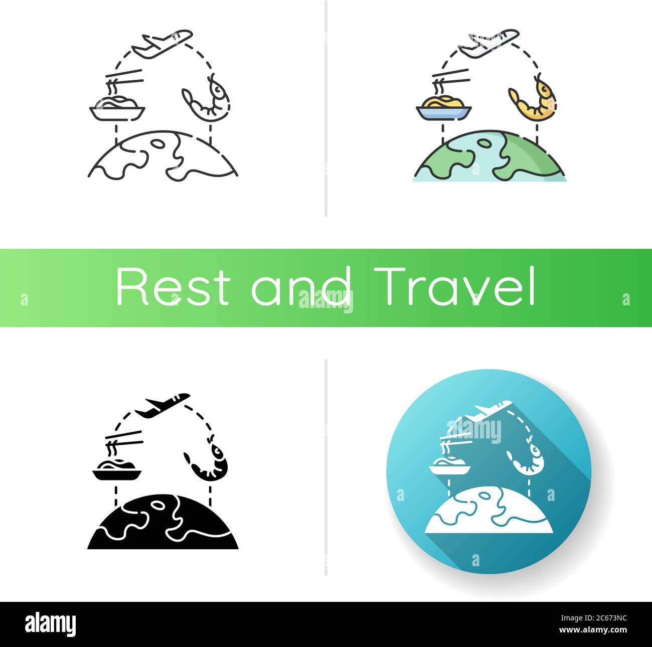 Food tourism icon. Linear black and RGB color styles. International ...