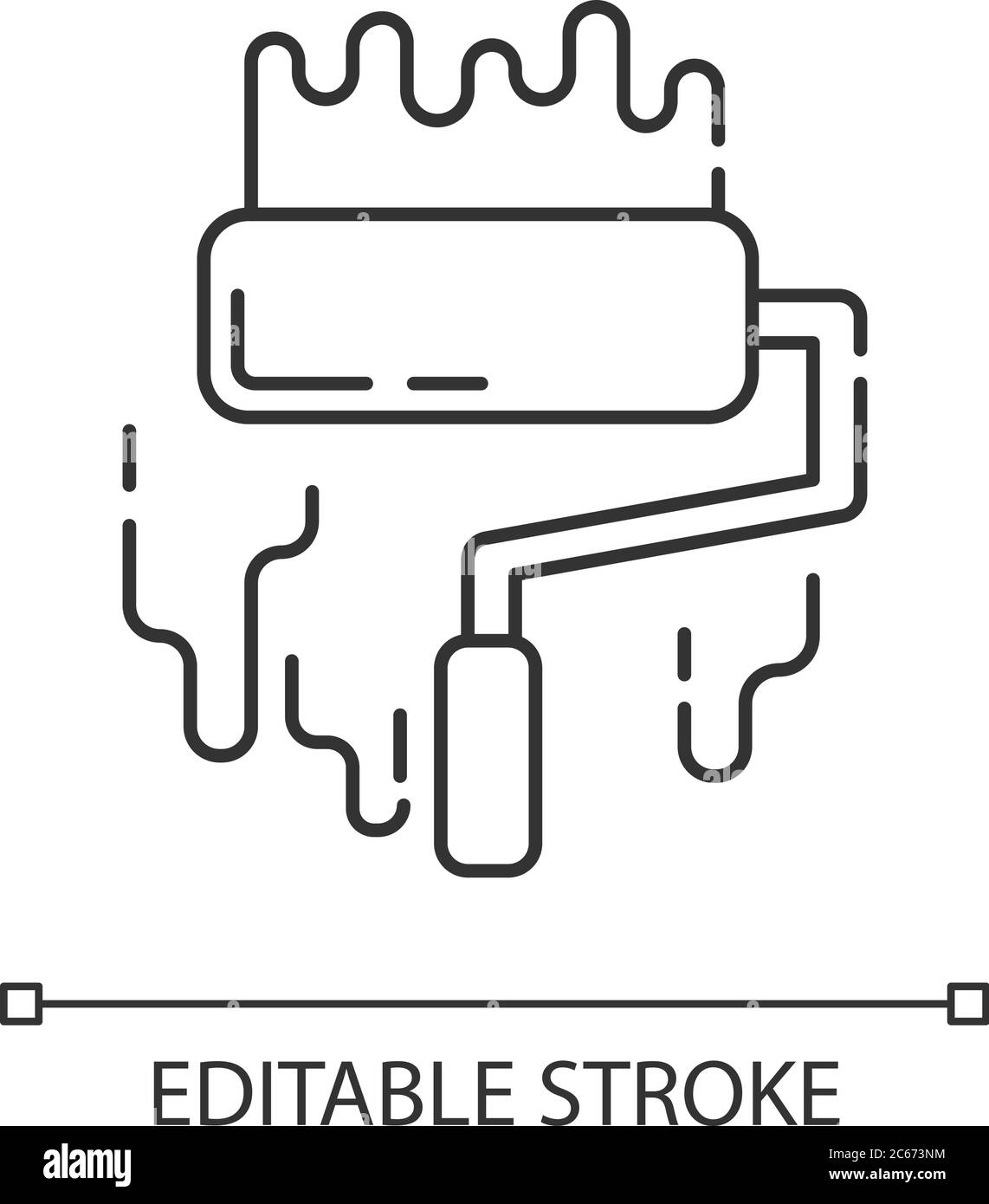 Painting pixel perfect linear icon. Production manufacturing, home ...