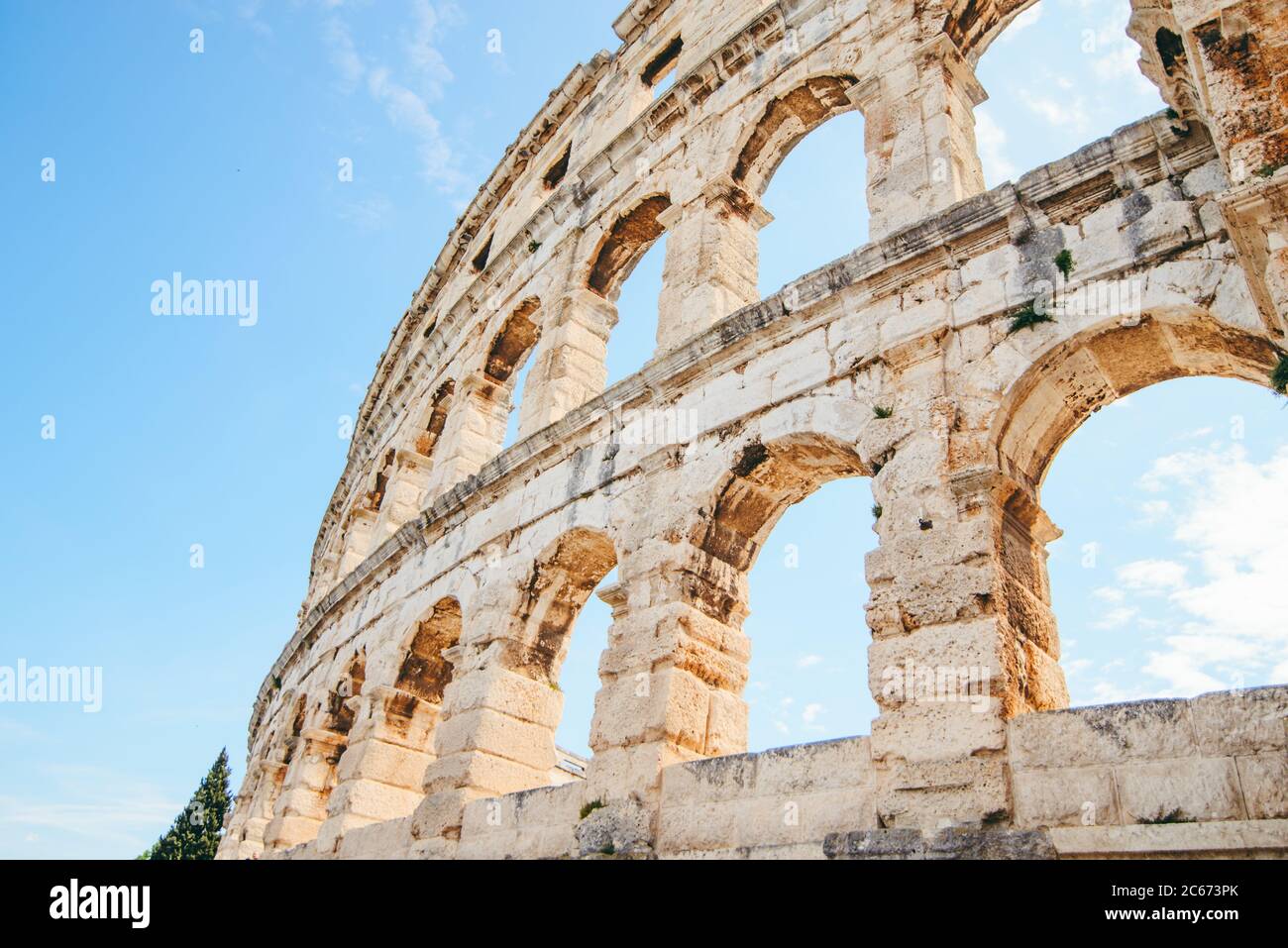 view of coliseum in Pula, Croatia Stock Photo - Alamy