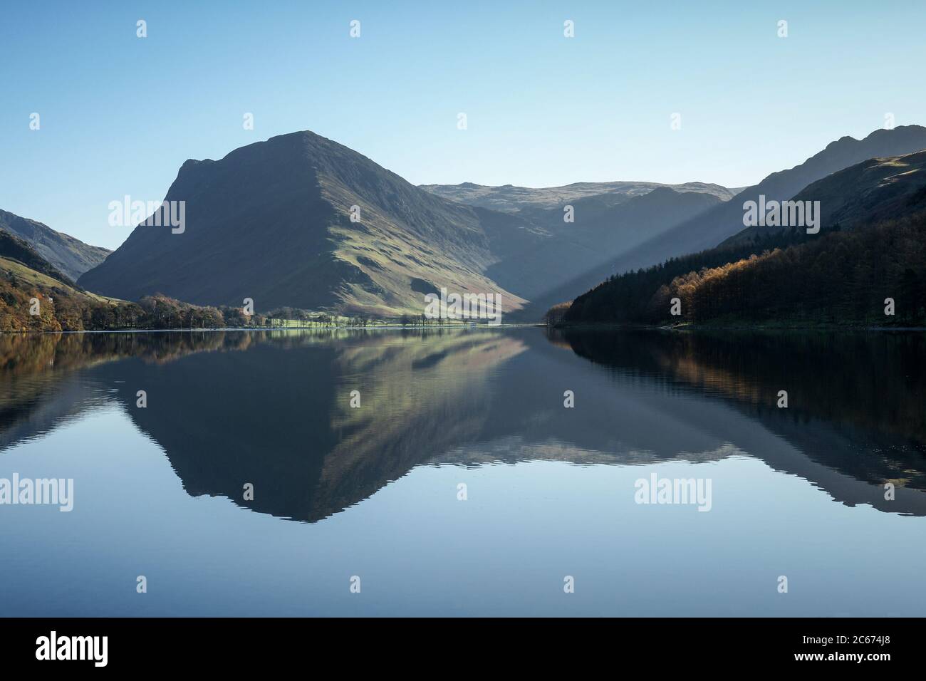 Buttermere reflection autumn hi-res stock photography and images - Alamy
