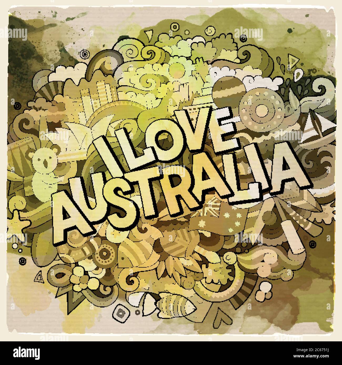 I Love hand lettering and doodles elements Stock Vector Image & Art - Alamy