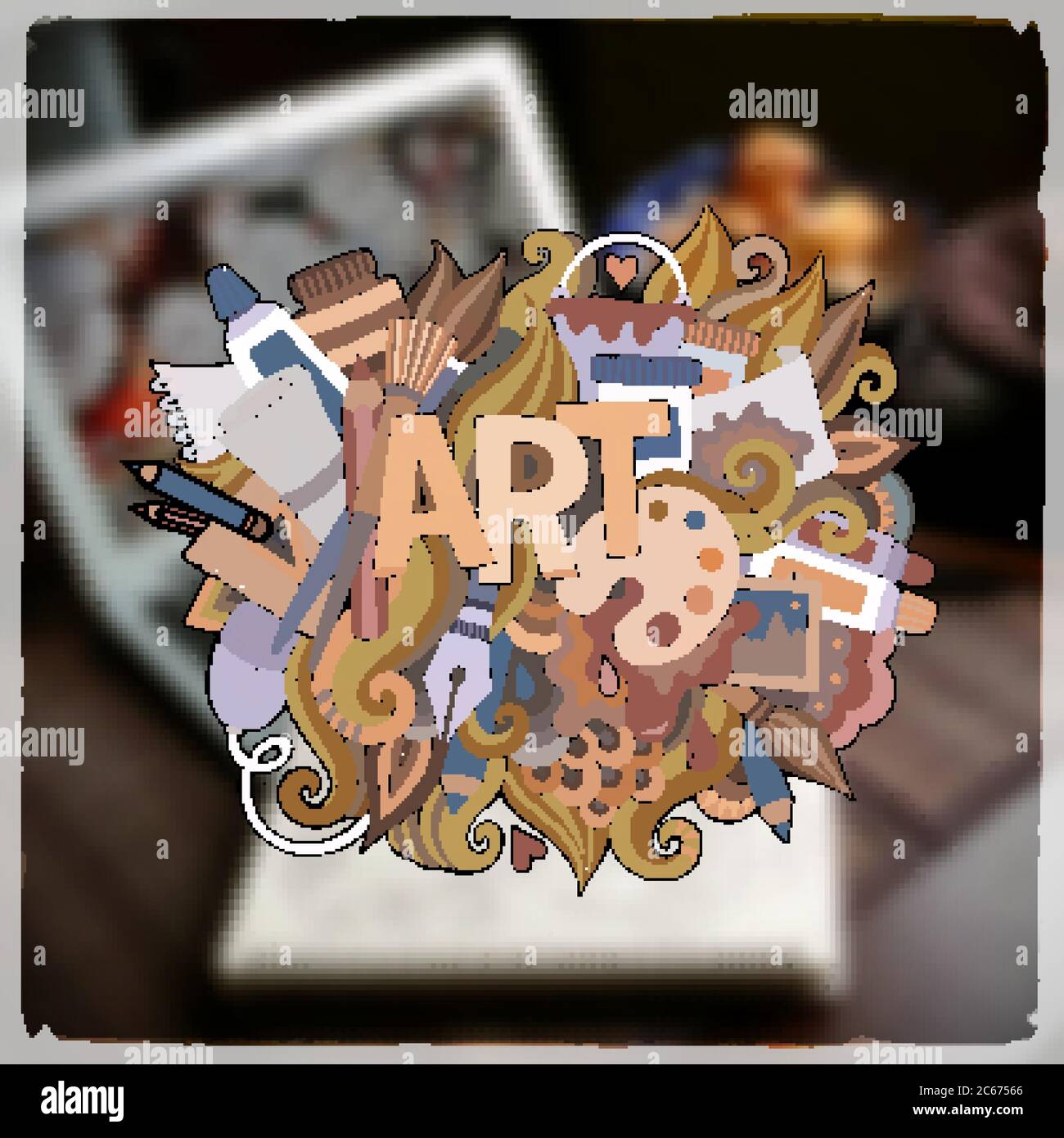 Art hand lettering and doodles elements Stock Vector Image & Art - Alamy