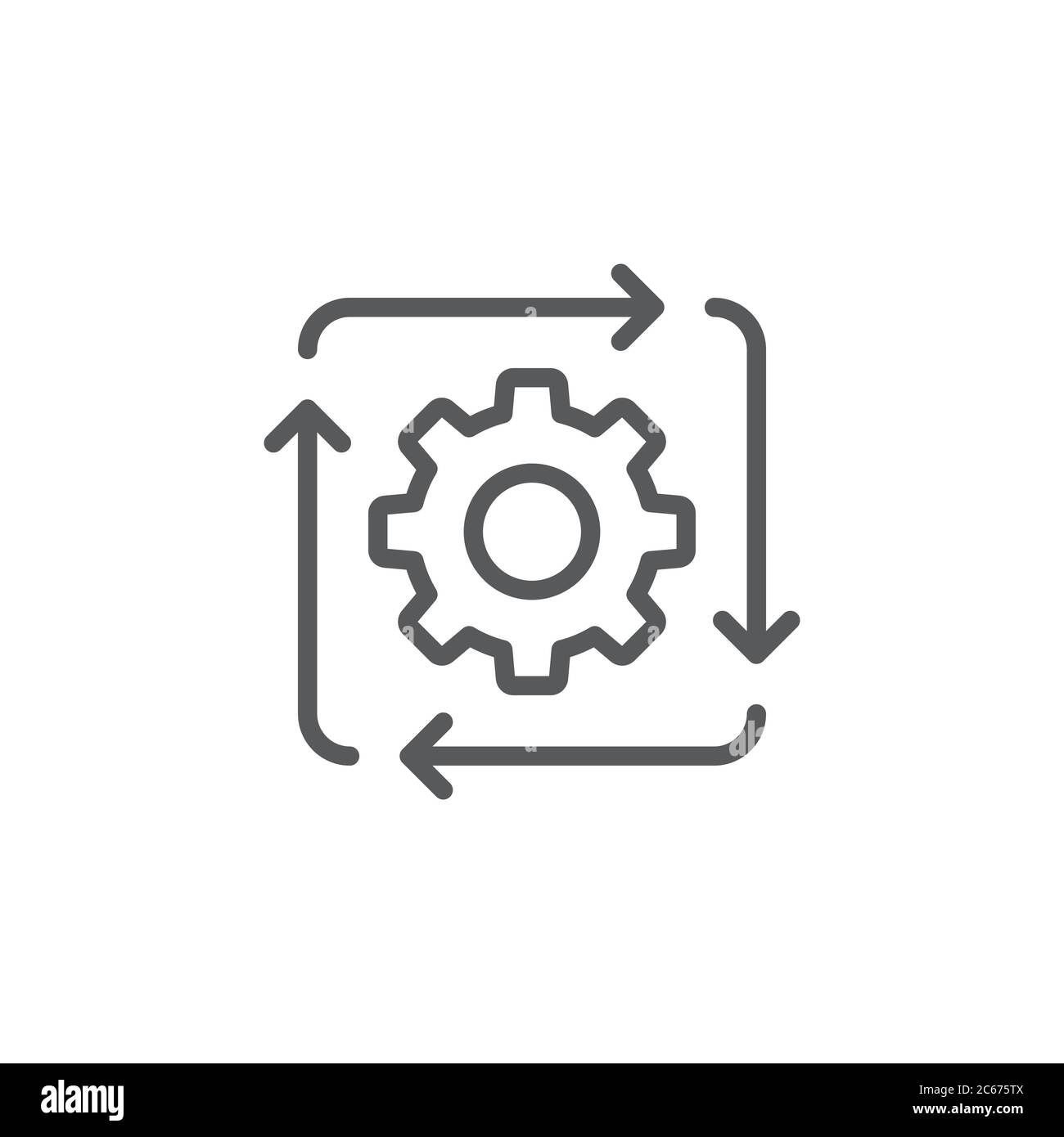 Work flow vector icon symbol isolated on white background Stock Vector ...