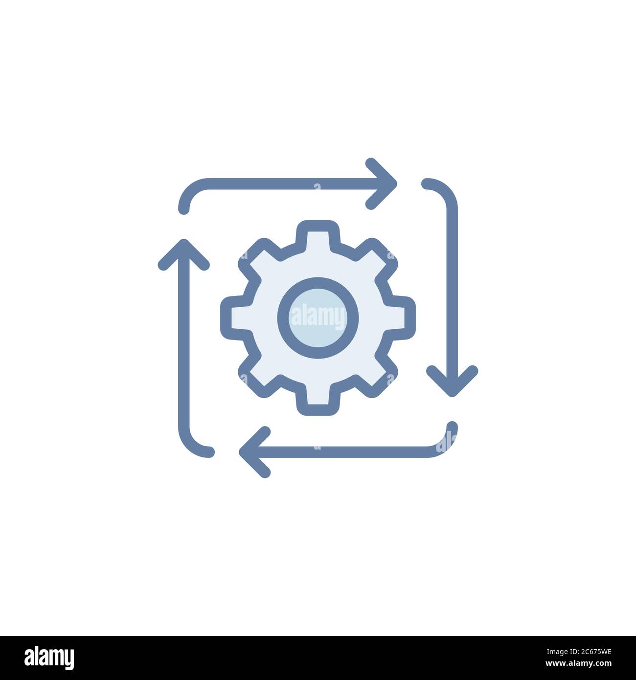 Work flow vector icon symbol isolated on white background Stock Vector ...