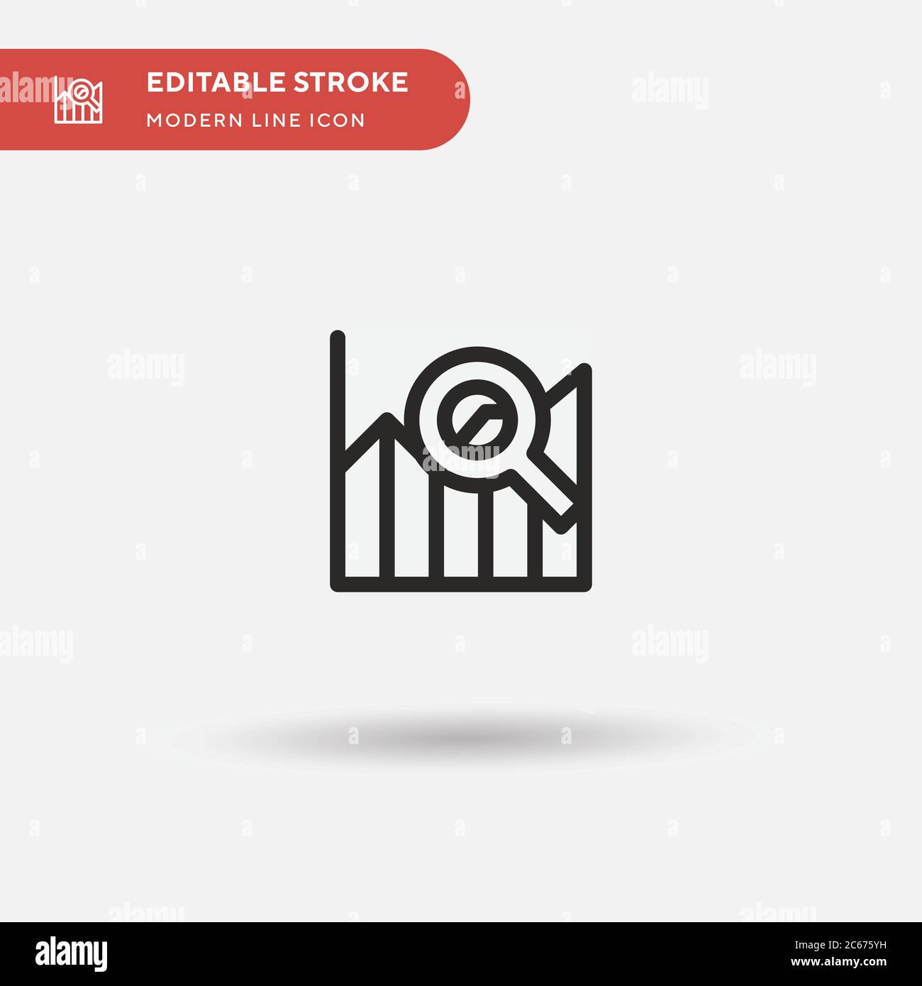 Analytics Simple vector icon. Illustration symbol design template for ...