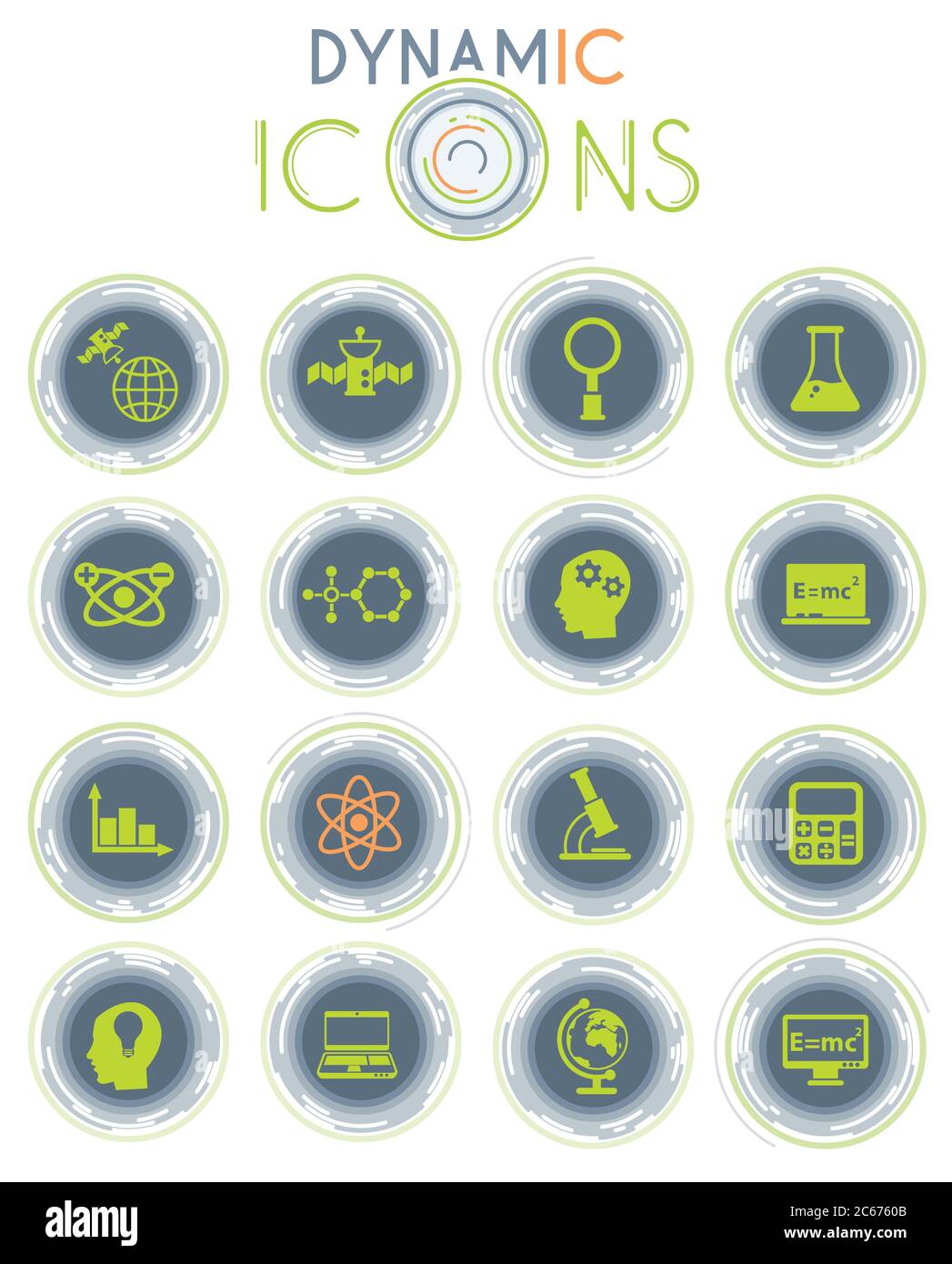 science dynamic icons Stock Vector Image & Art - Alamy