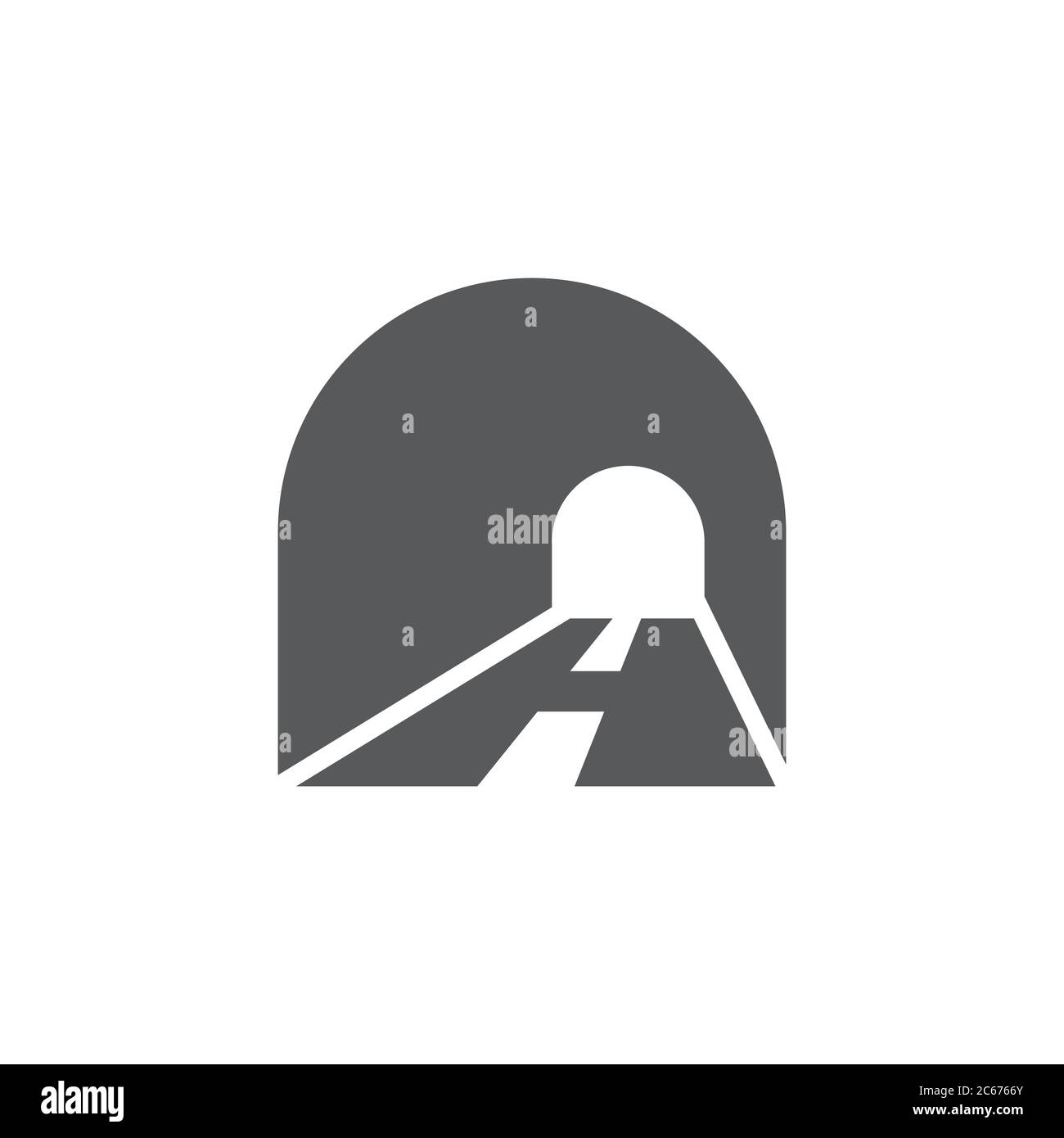 Tunnel vector icon symbol isolated on white background Stock Vector ...