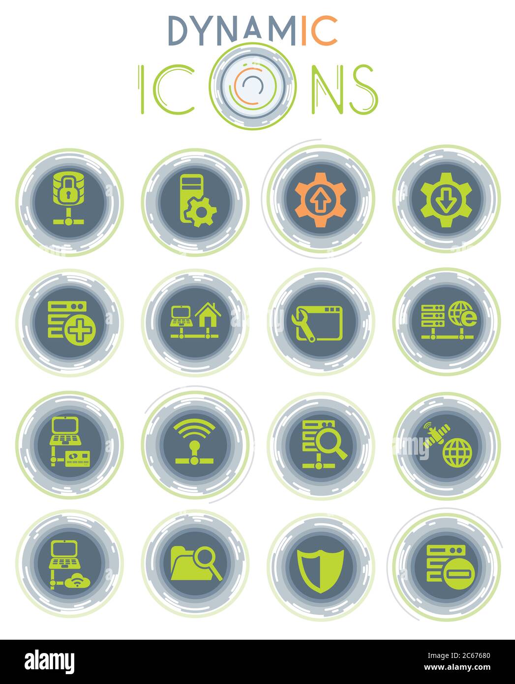 server dynamic icons Stock Vector Image & Art - Alamy