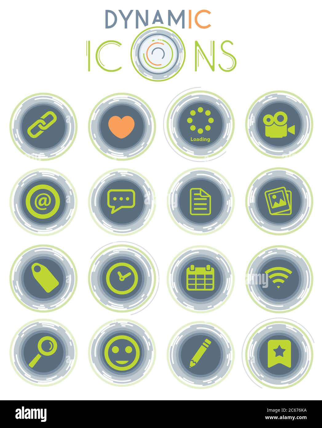 Animation like text media icons hi-res stock photography and images - Alamy