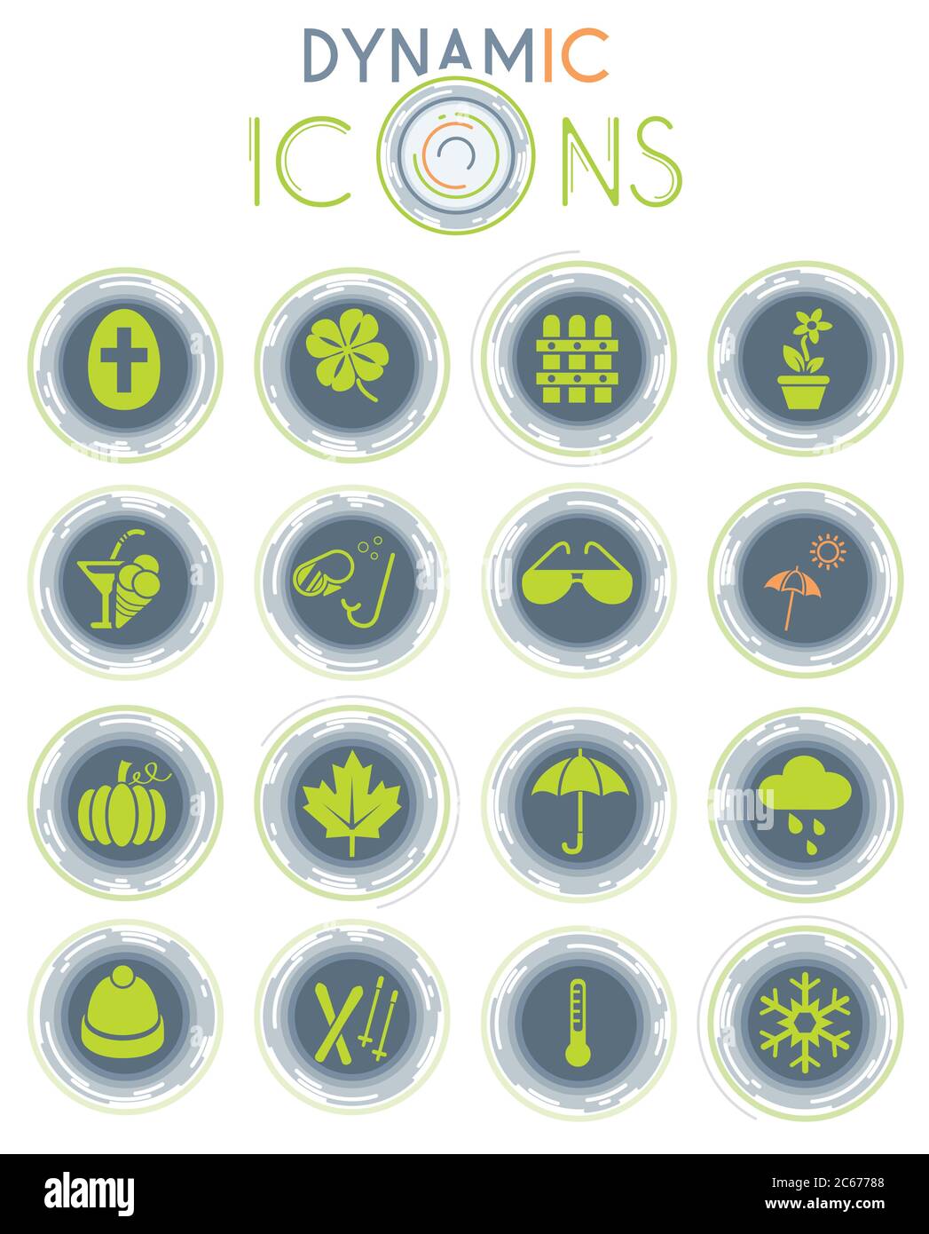 seasons dynamic icons Stock Vector Image & Art - Alamy