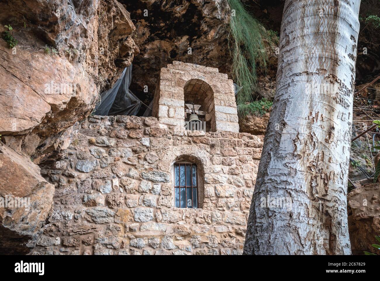 Bell in Hermitage of Our Lady of Hawqa in Kadisha Valley also called ...