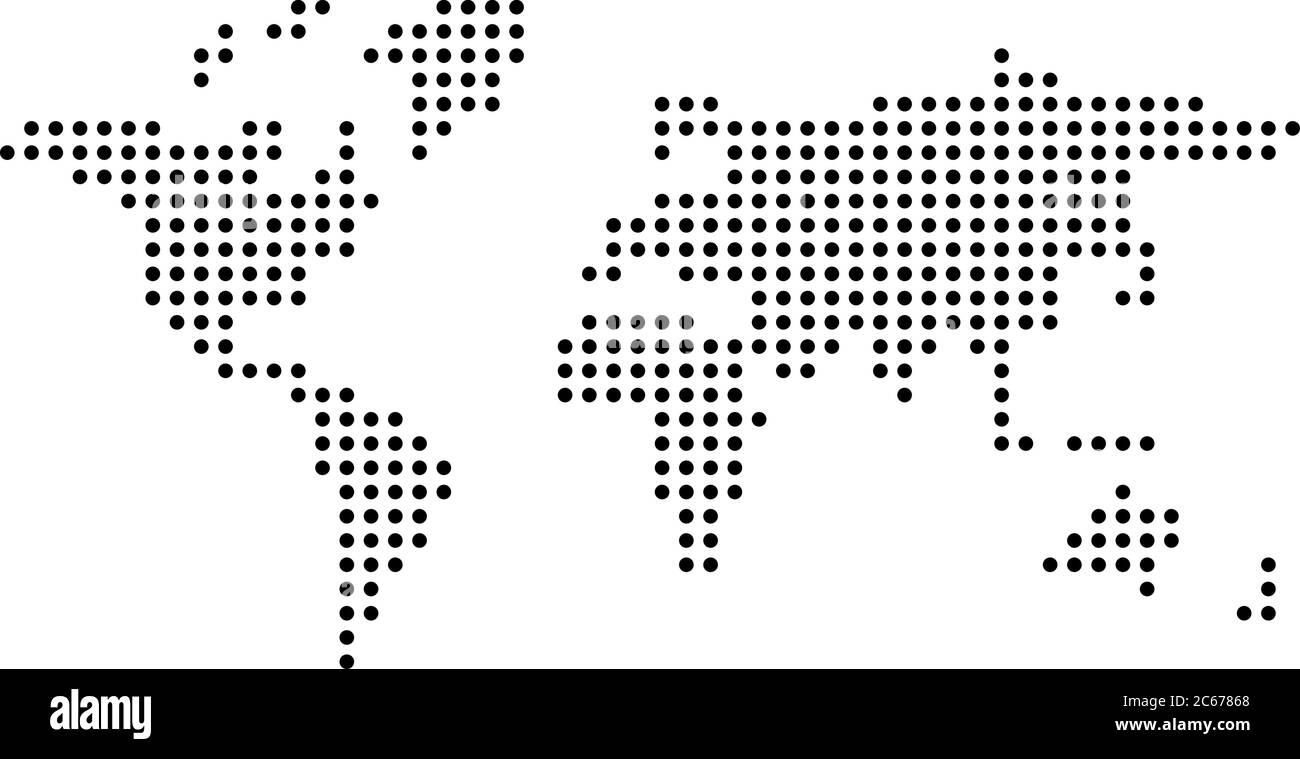 Dotted World map. Simple flat vector illustration Stock Vector Image ...