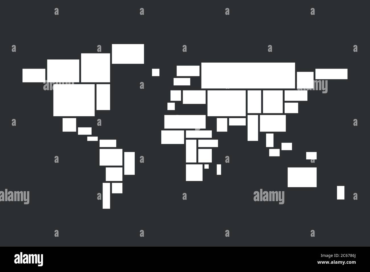 Photo frame collage theme in a shape of World map. Mood board mosaic ...