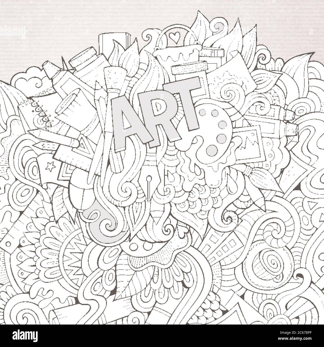 Art hand lettering and doodles elements background Stock Vector Image ...