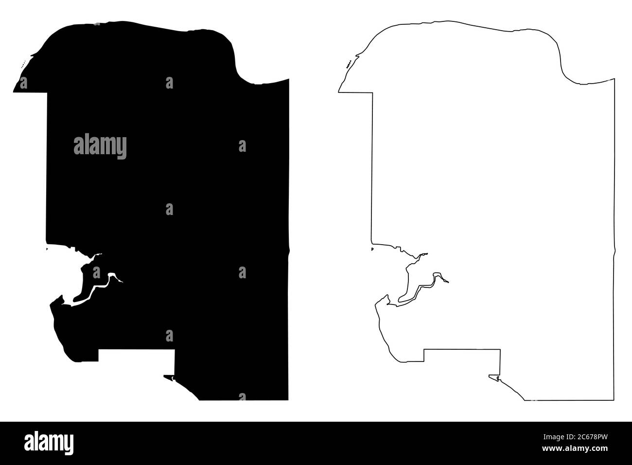 Surrey City (Canada, British Columbia Province) map vector illustration ...