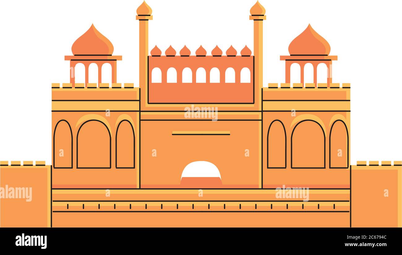 famous temples and monuments of india vector illustration design Stock ...