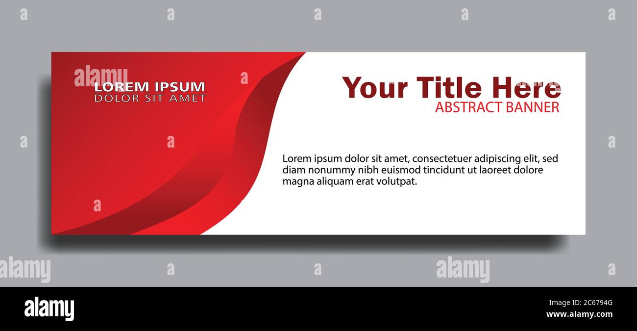 Elegant red web banners of standard sizes for sale. Design template ...
