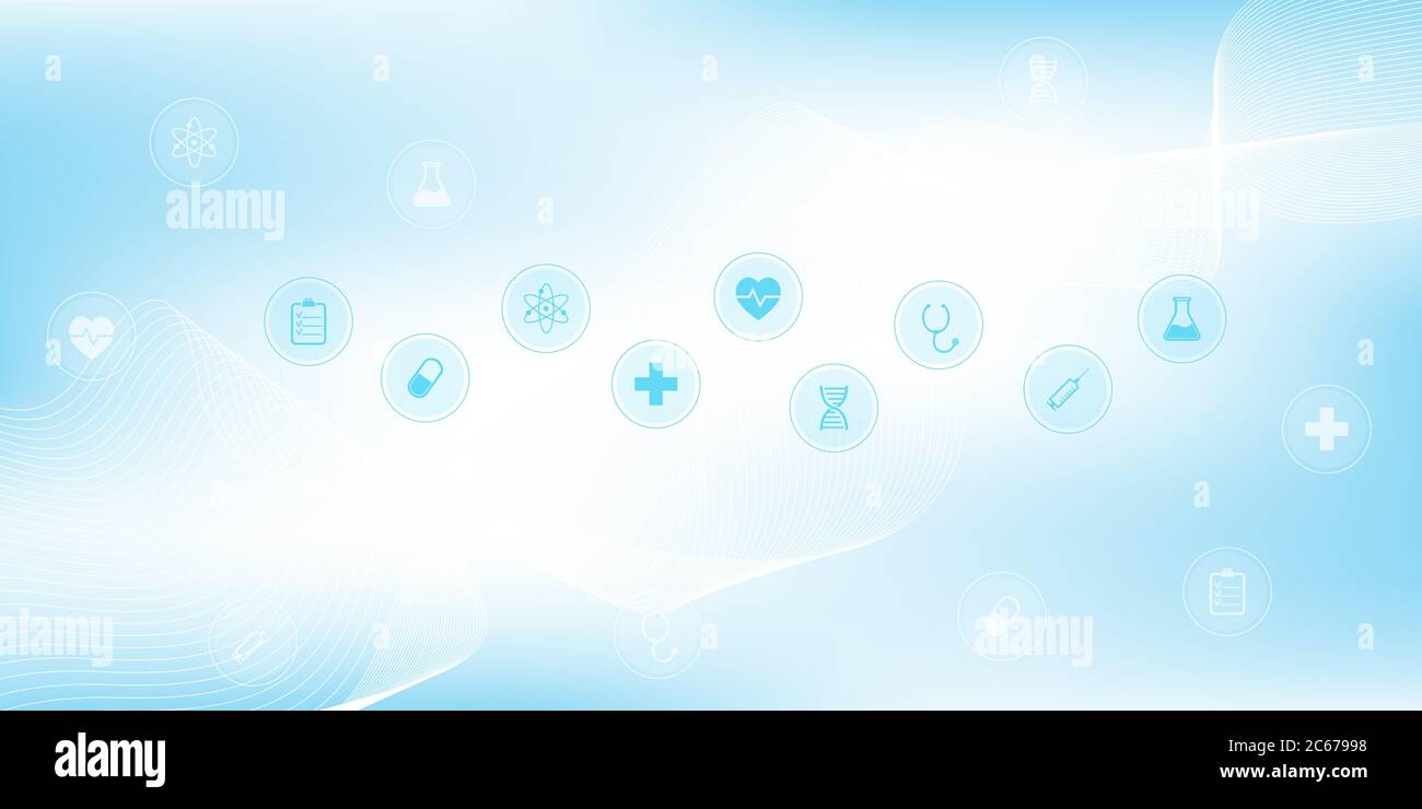 Abstract medical and science healthcare blue banner design template ...