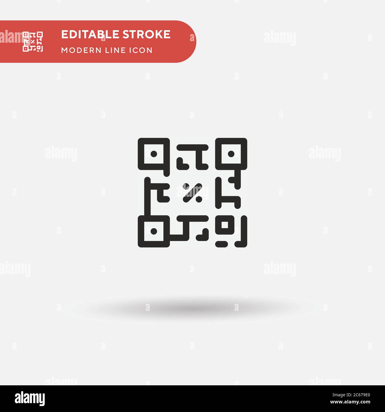 Qr Code Simple vector icon. Illustration symbol design template for web ...