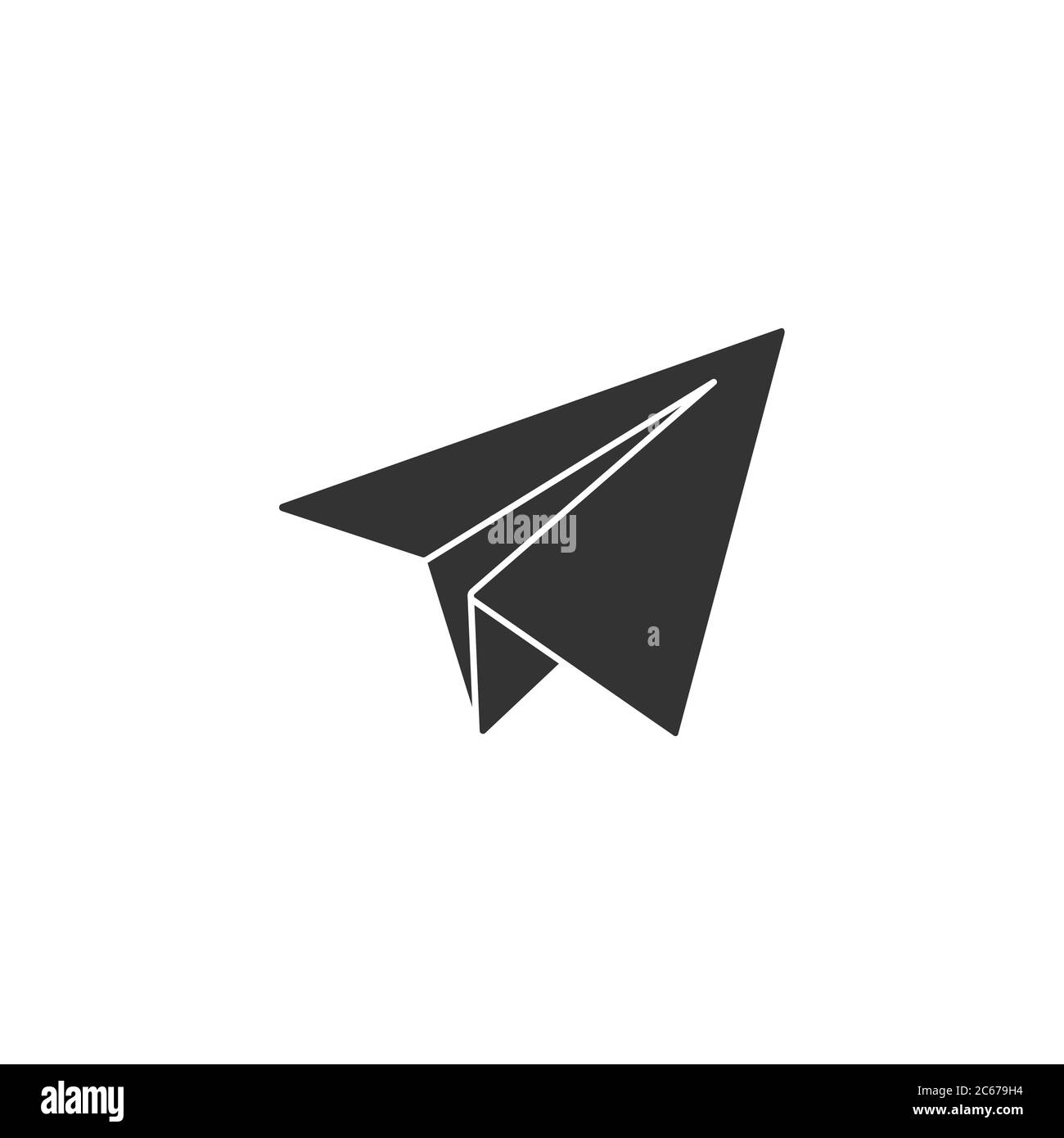 Paper airplane. Simple vector icon isolated on a white background for ...