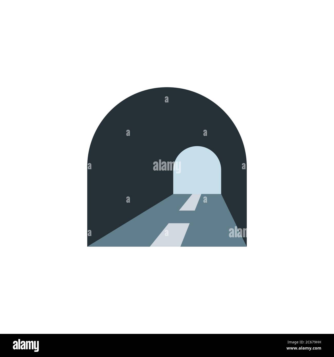 Tunnel vector icon symbol isolated on white background Stock Vector ...