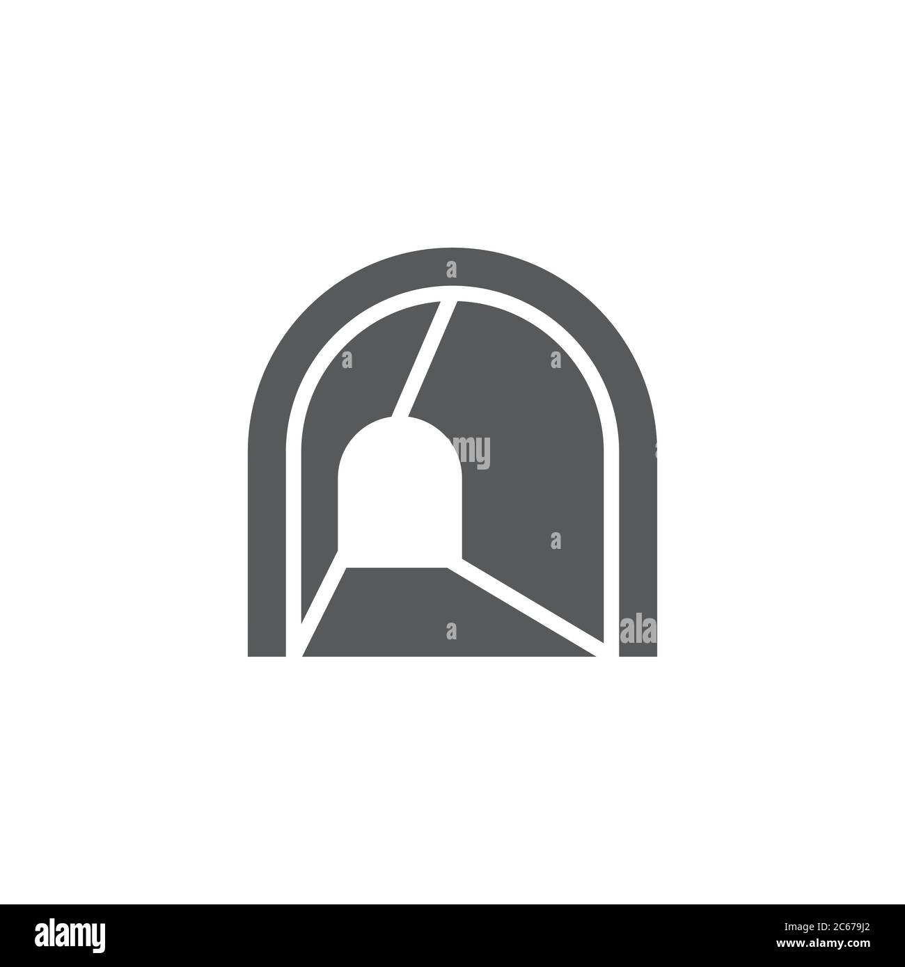 Tunnel vector icon symbol isolated on white background Stock Vector ...