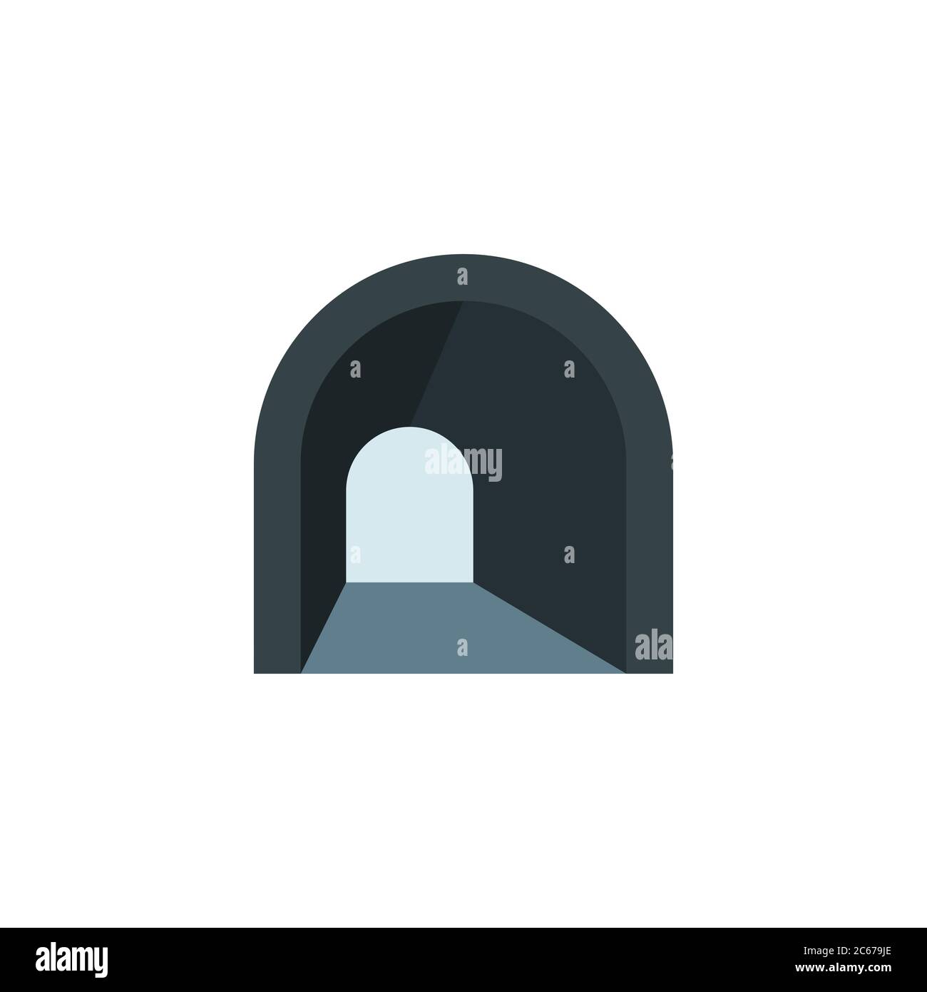 Tunnel vector icon symbol isolated on white background Stock Vector ...