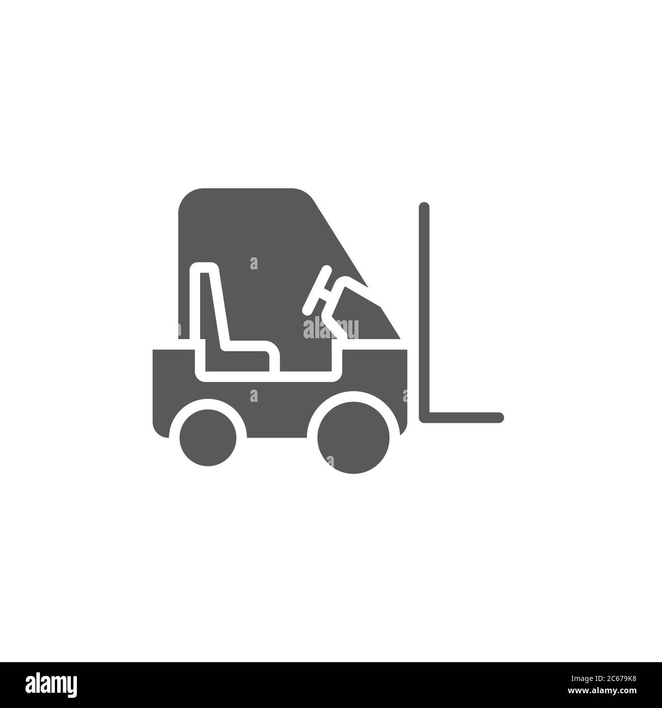 Use forklift loader vector icon symbol tools isolated on white ...