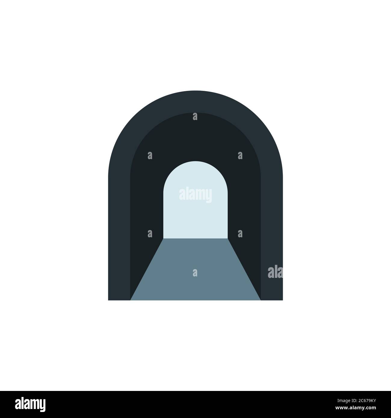 Tunnel vector icon symbol isolated on white background Stock Vector ...