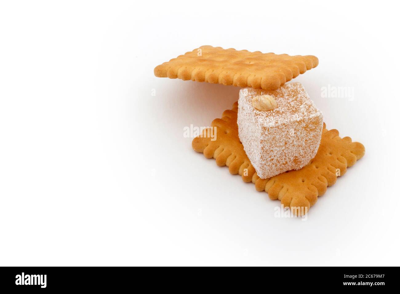 fresh biscuits and Turkish delight Stock Photo - Alamy