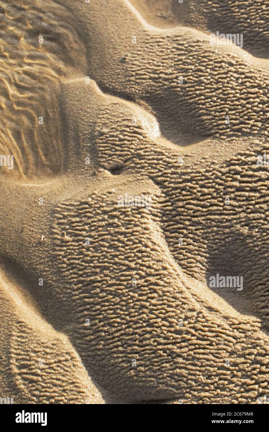 Sand structures at the beach Stock Photo - Alamy