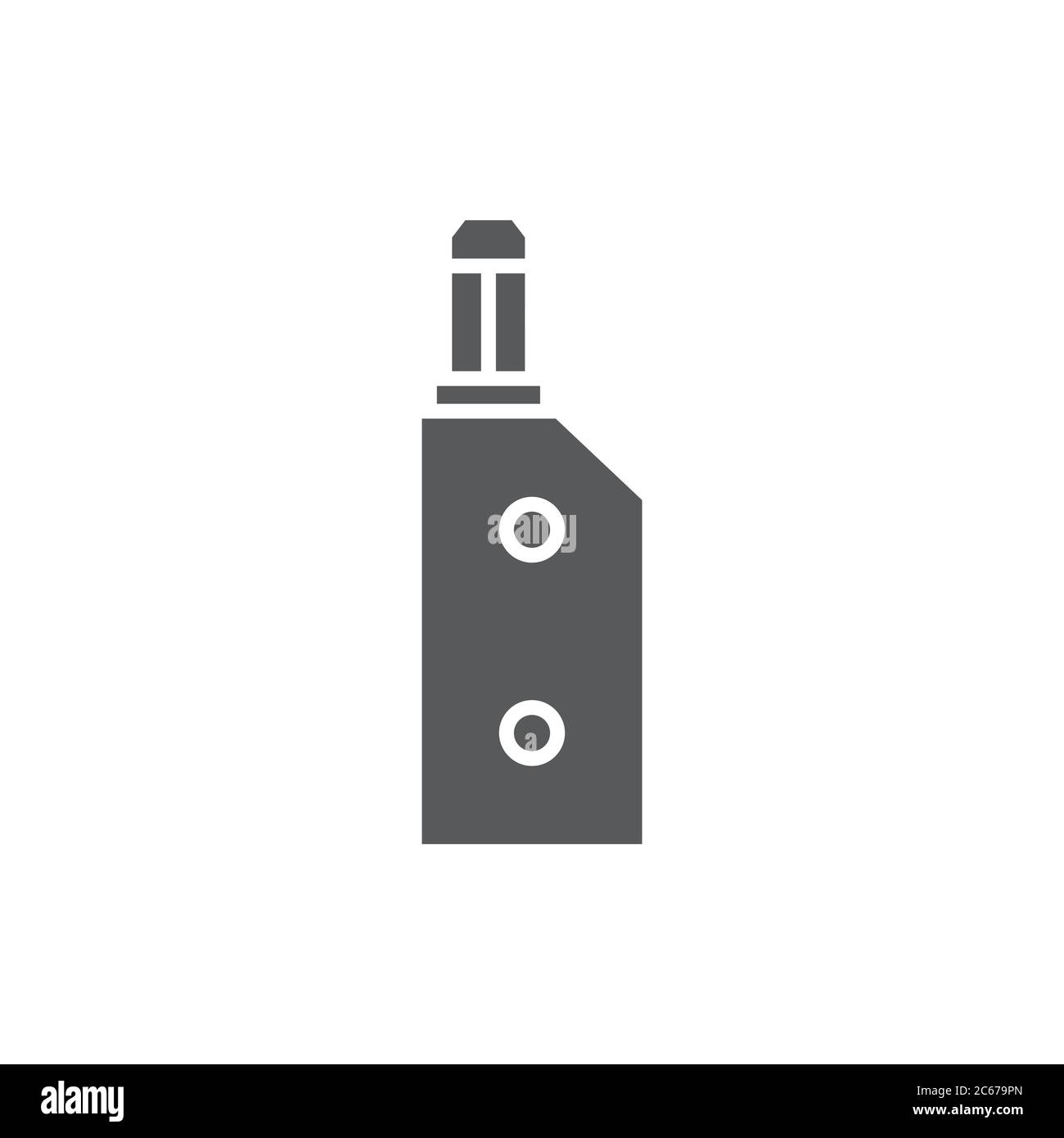Vaporizer electric cigarette vector icon symbol isolated on white ...