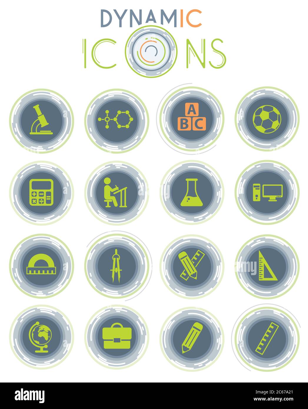 school dynamic icons Stock Vector Image & Art - Alamy