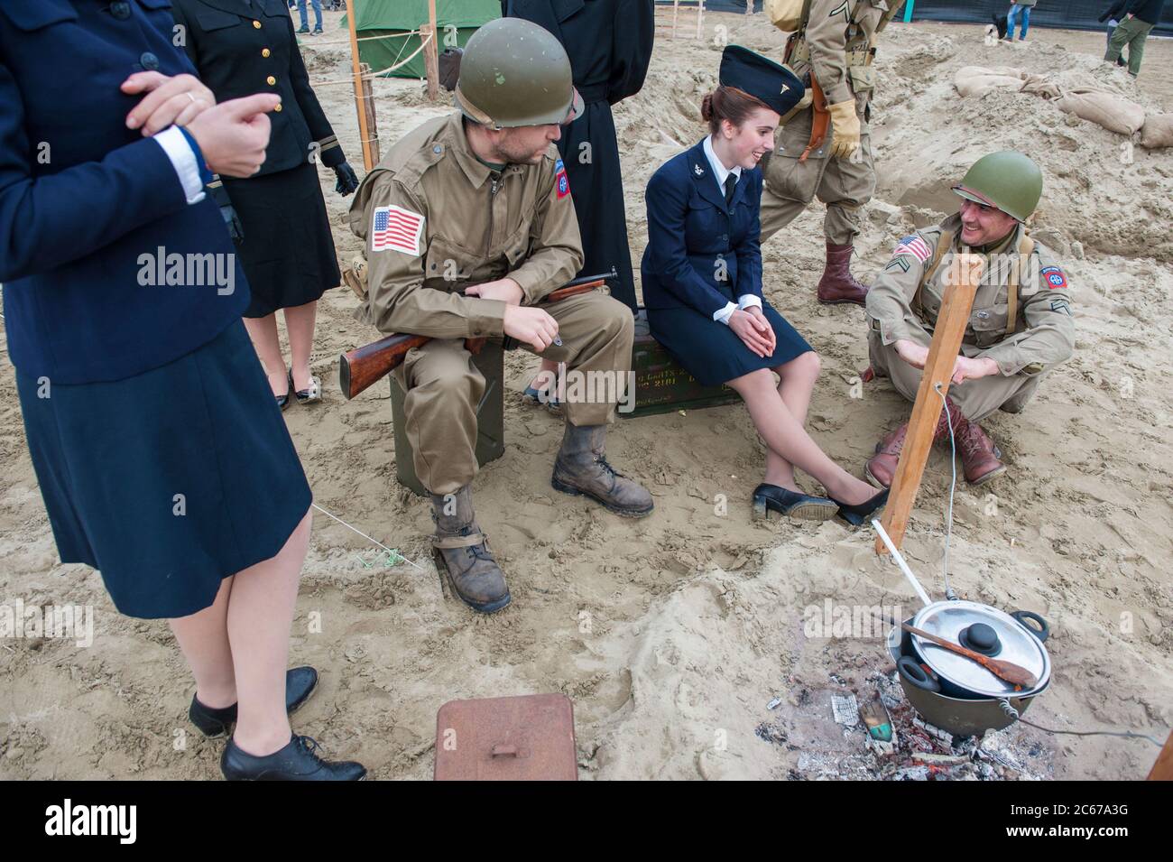 Anzio, Rome Italy: Tirrena beach the "Yellow Beach", re-enactment and ...