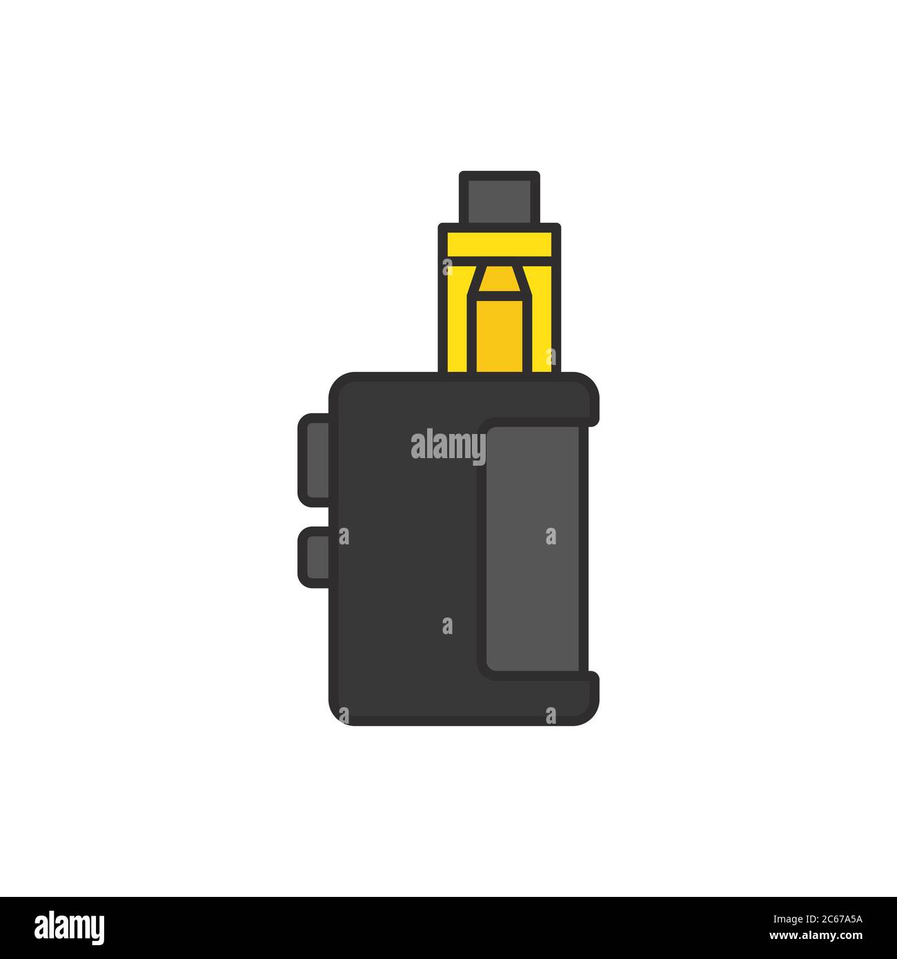 Vaporizer electric cigarette vector icon symbol isolated on white ...