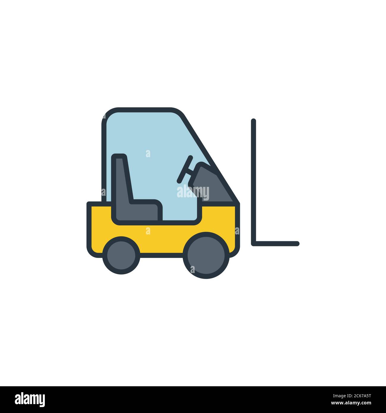 Use forklift loader vector icon symbol tools isolated on white ...