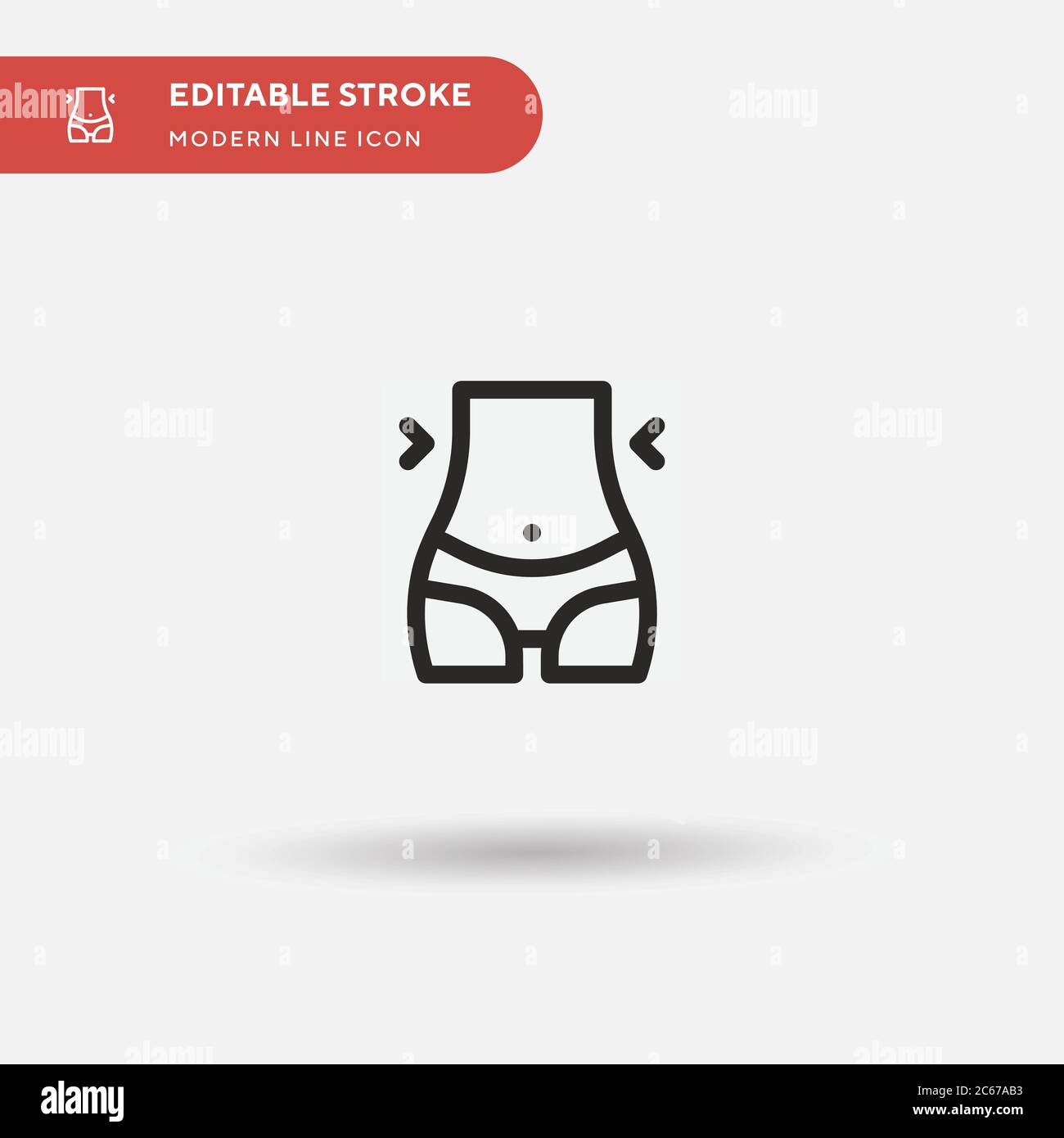 Weight Loss Simple vector icon. Illustration symbol design template for ...