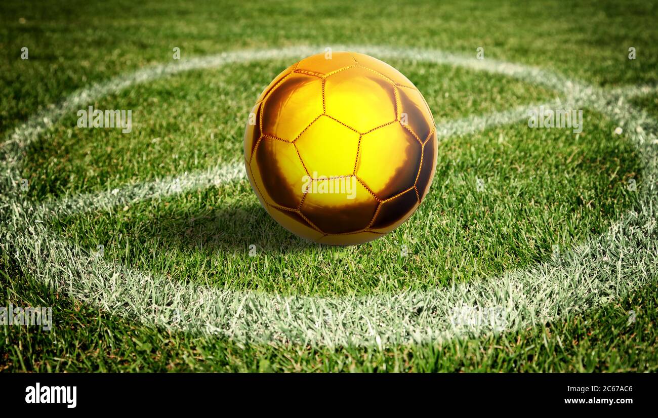 Traditional soccer game with a leather ball Stock Photo - Alamy