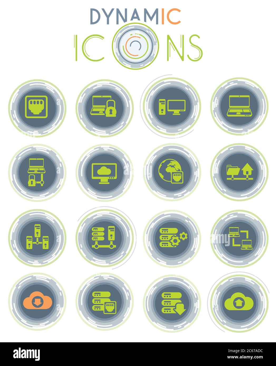 server dynamic icons Stock Vector Image & Art - Alamy