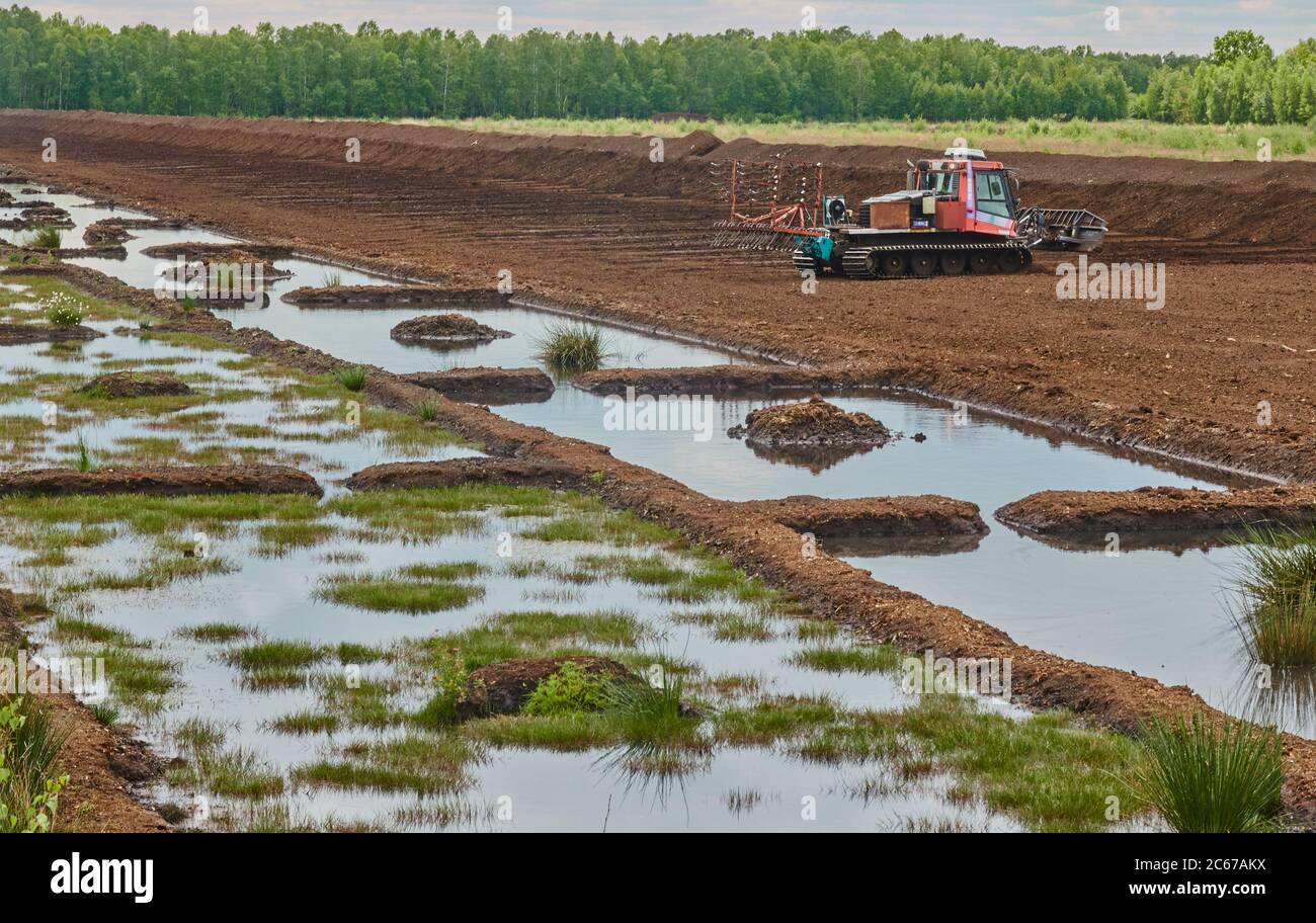 Peat cutting machine hi-res stock photography and images - Alamy